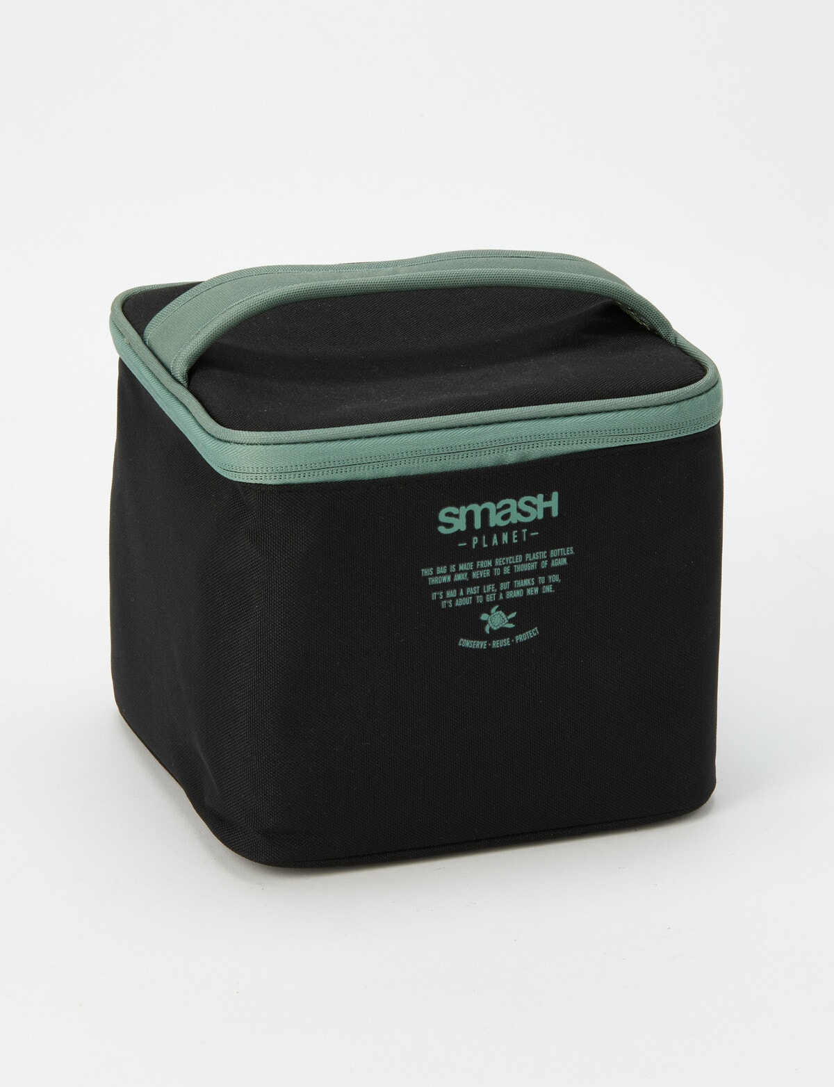 Smash Eco Cube Lunchbox, Black & Green - Drink Bottles & Lunchboxes