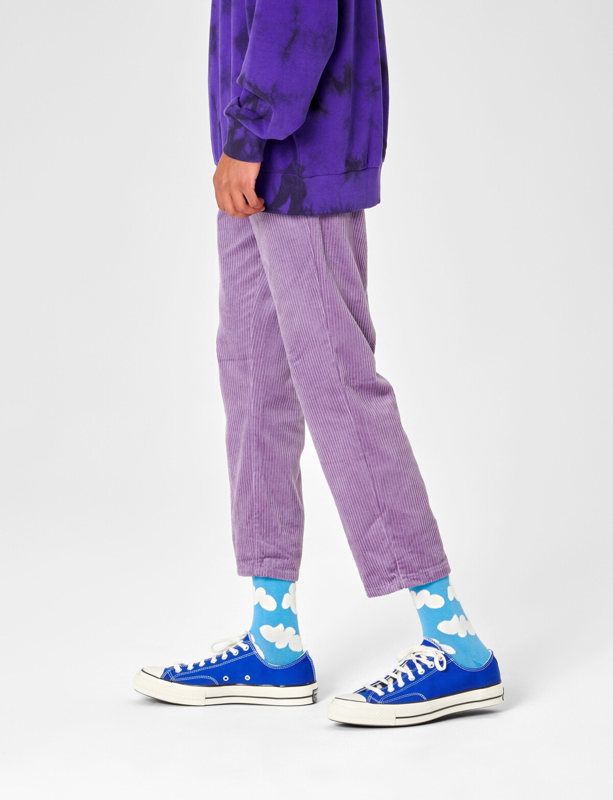 Happy Socks Cloudy Sock, Blue - Socks