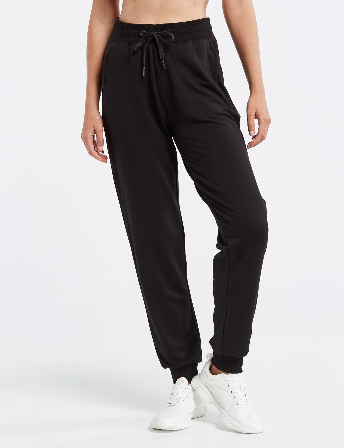 Superfit Zip Trackie Pant, Black - Activewear