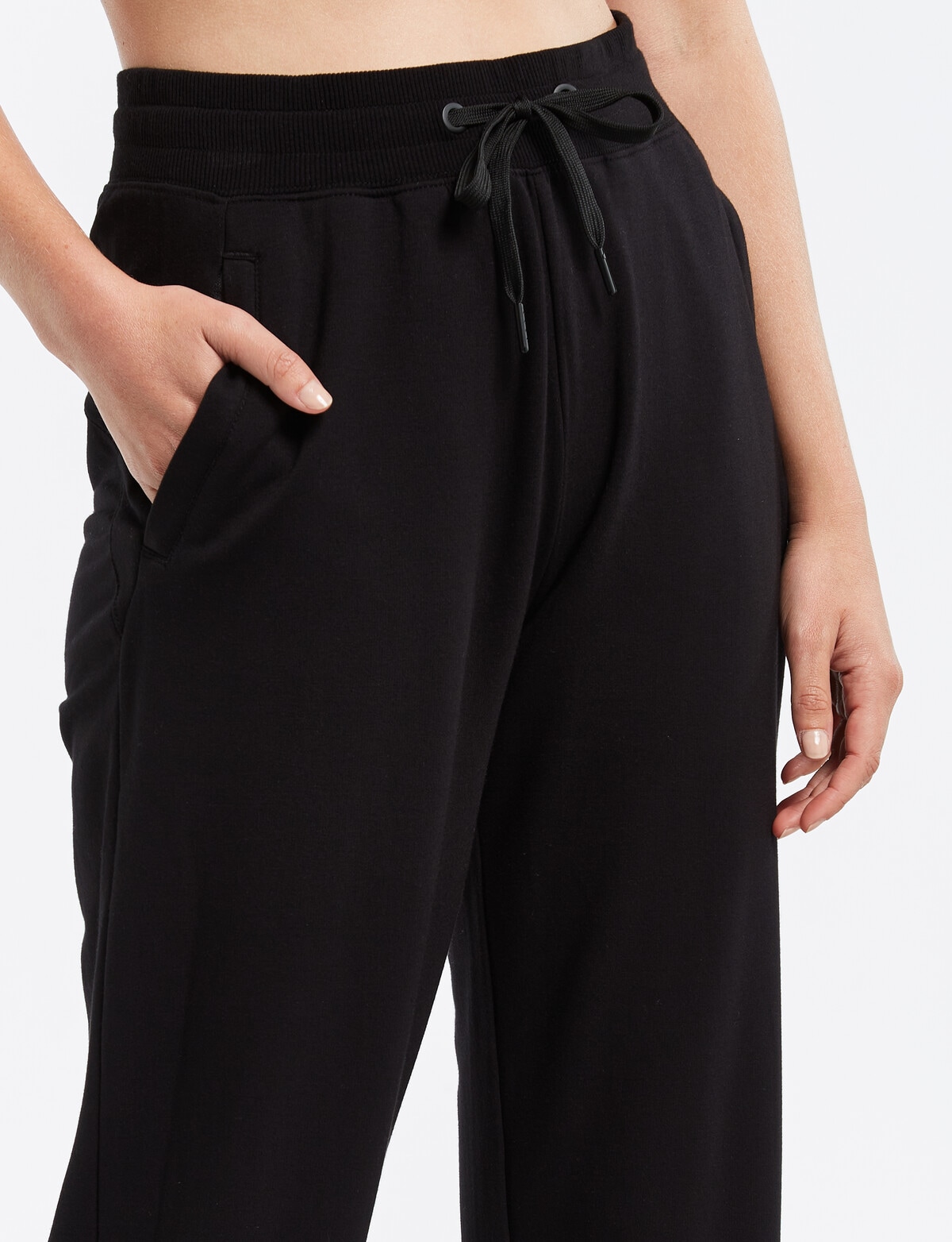 Superfit Zip Trackie Pant, Black - Activewear