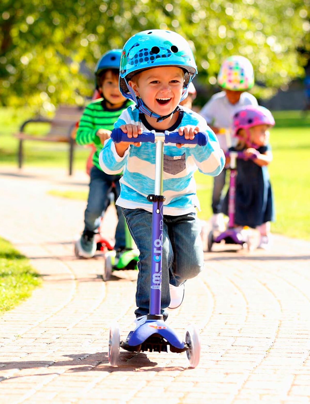 Micro Mini Deluxe Scooter, Blue - Scooters