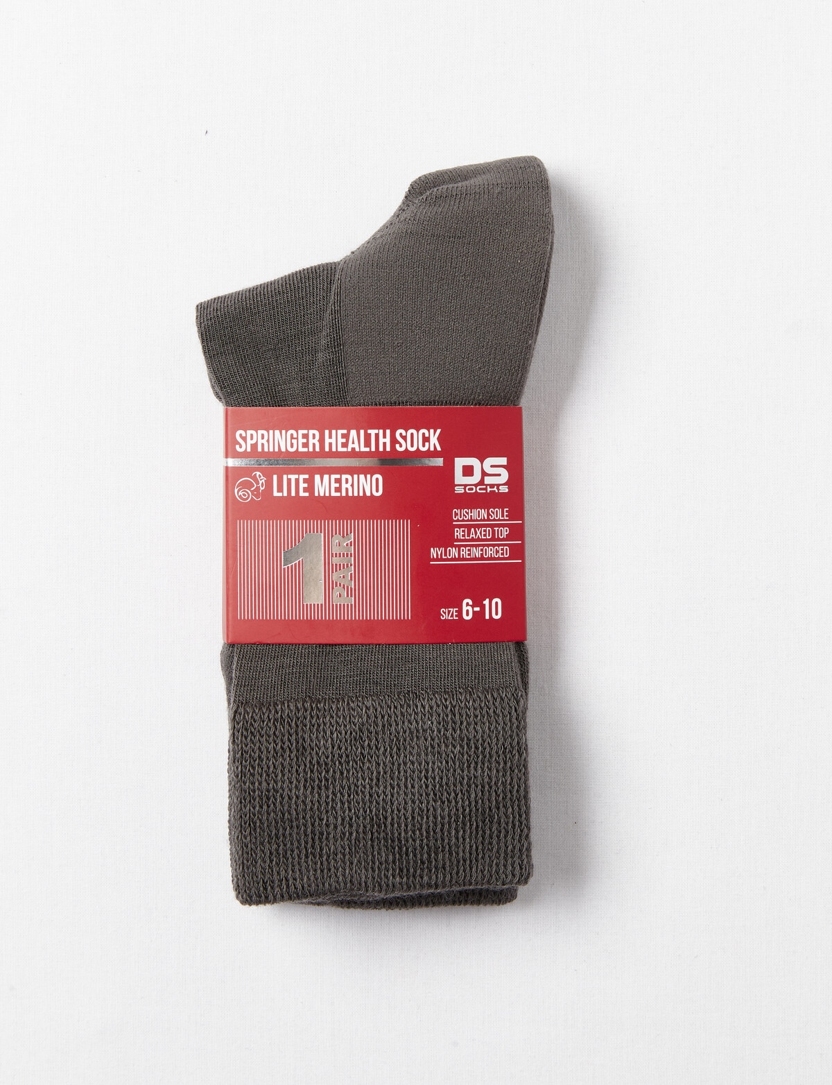 DS Socks Springer Merino-Blend Health Sock, Bark - Socks