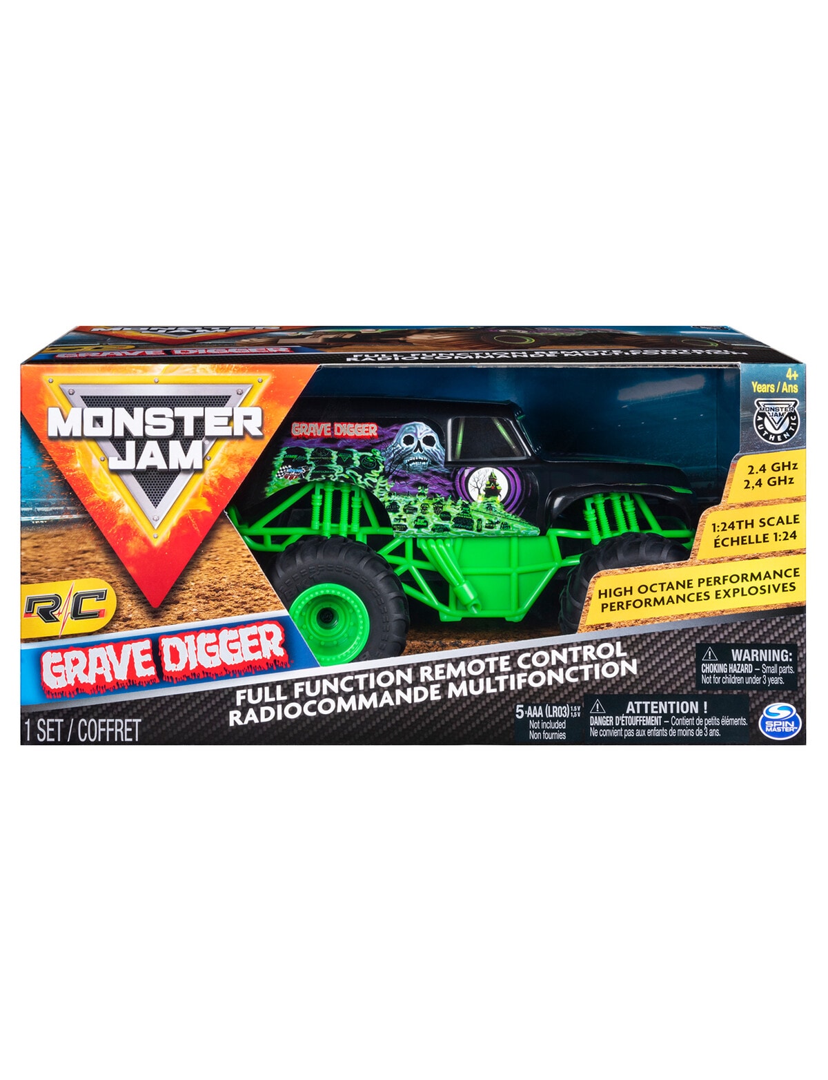 Monster Jam 1:24 Grave Digger Remote Control - Cars, Trucks & Remote ...