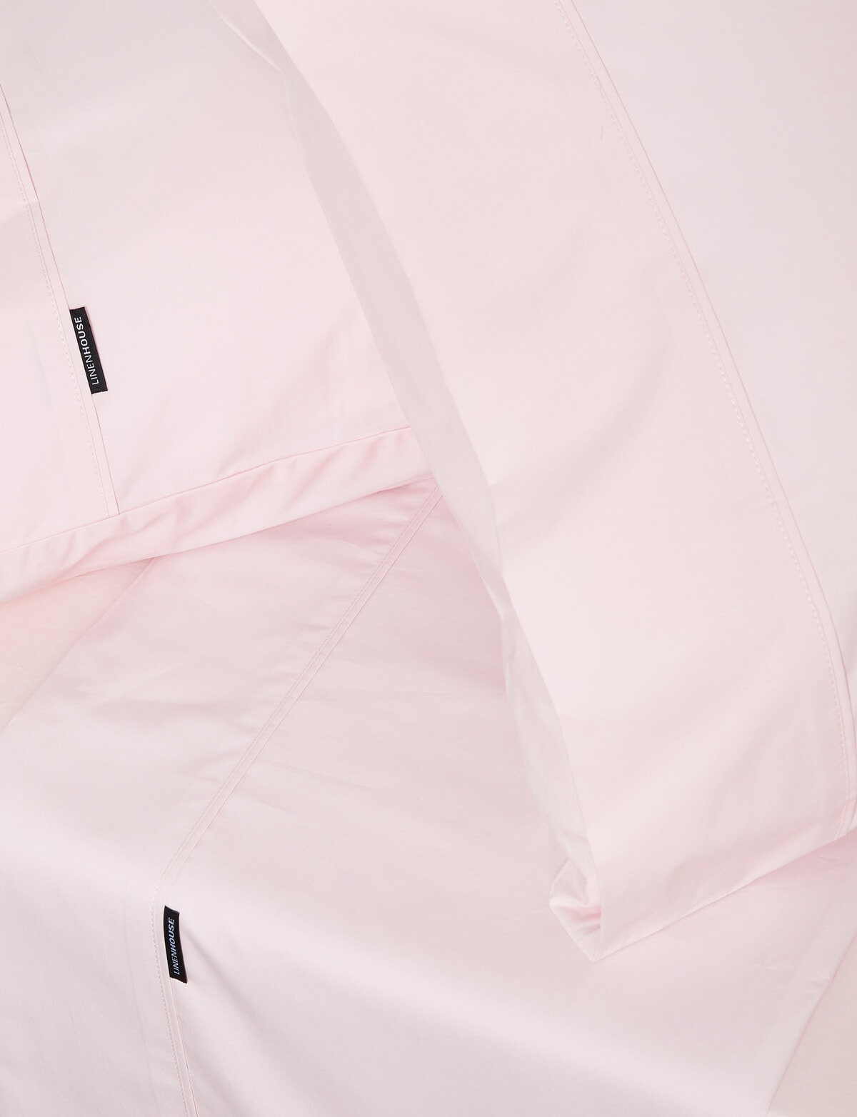 Linen House 375TC Cotton Percale Sheet Set, Rose - Bed Sheets & Pillowcases