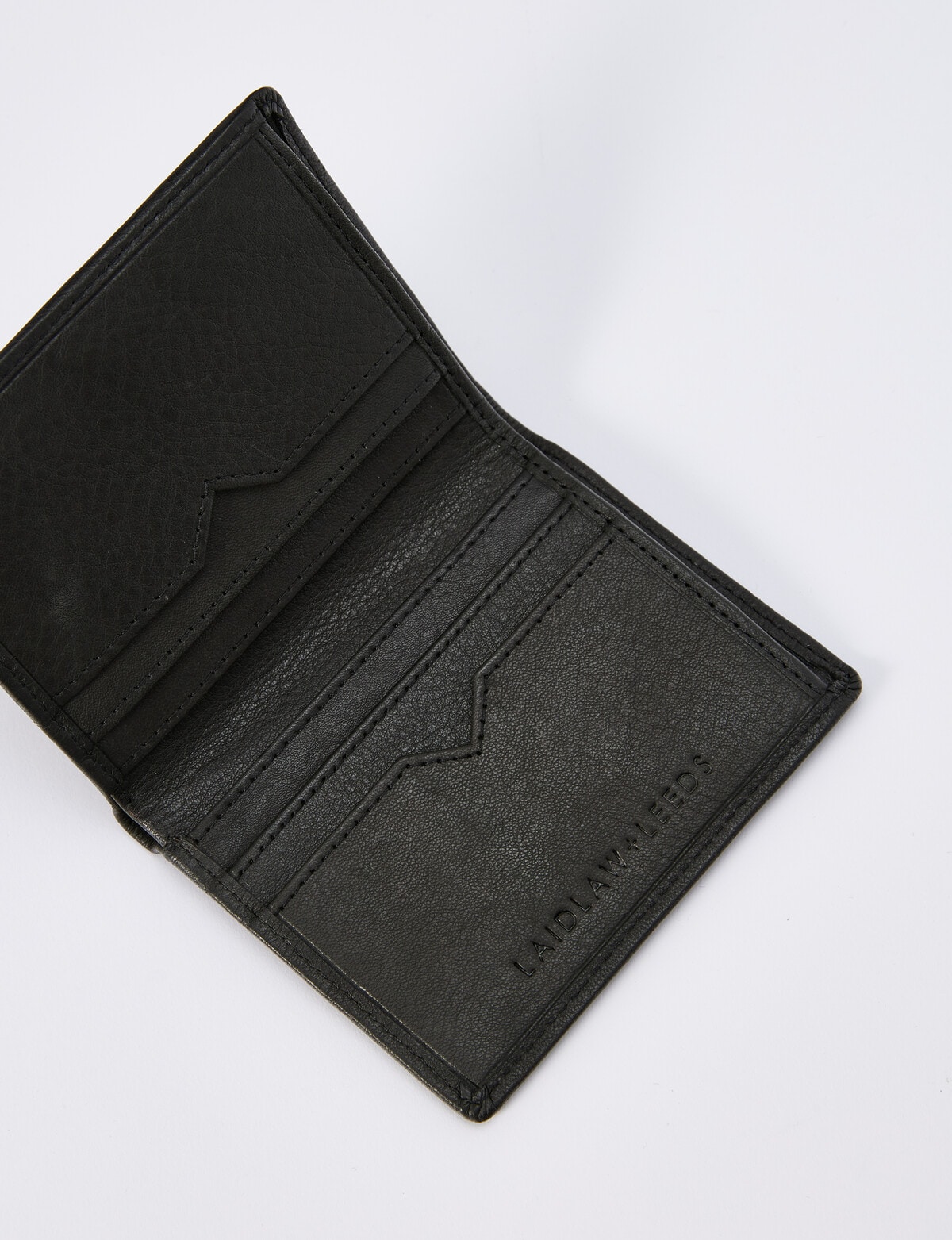 Laidlaw + Leeds Slim Vertical Wallet, Black - Wallets & Bags