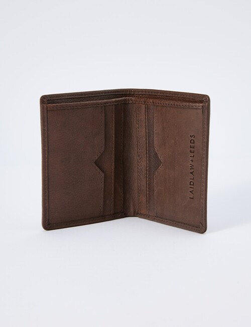 Laidlaw + Leeds Slim Vertical Wallet, Brown - Wallets & Bags