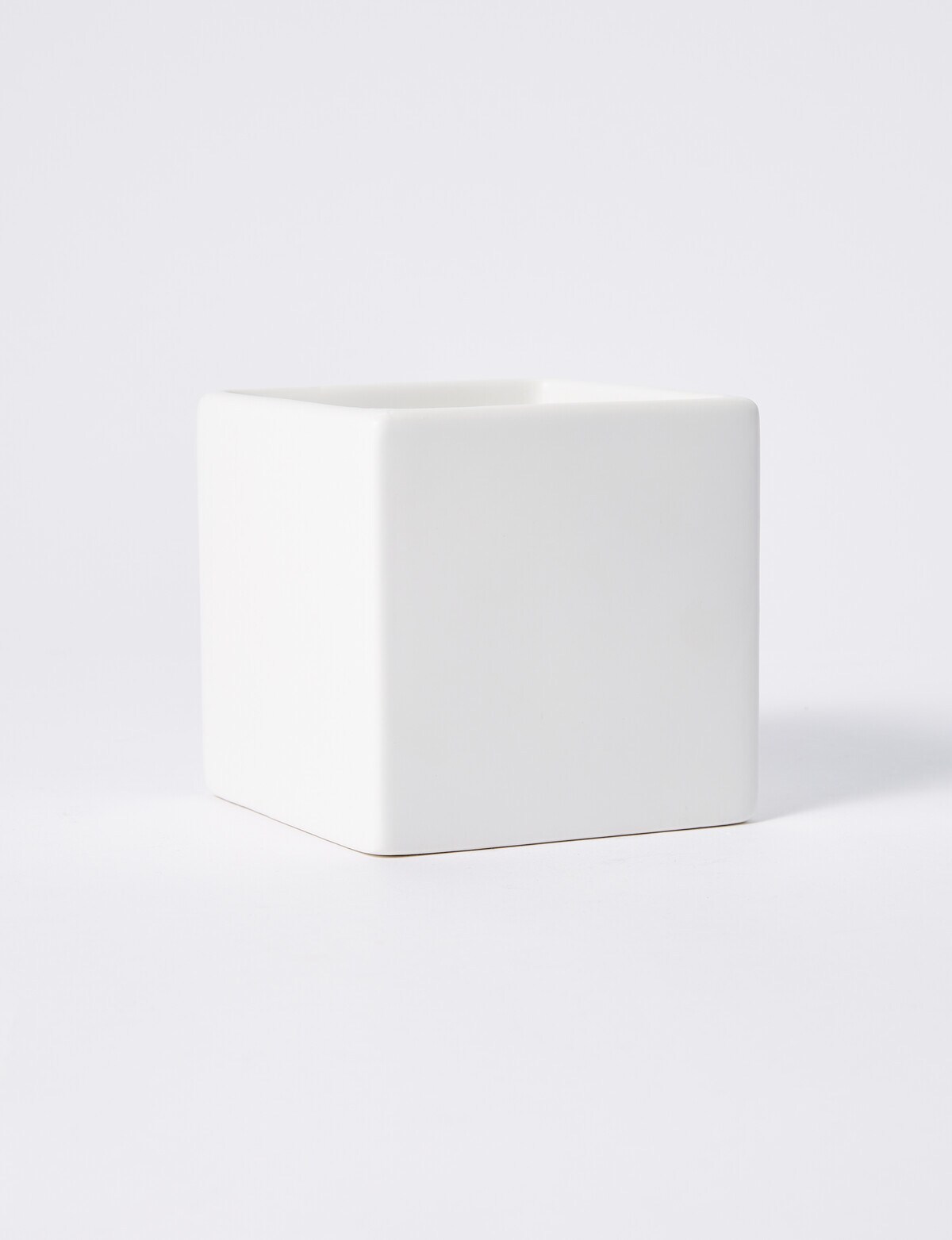 M&Co Pure Square Pot, 10cm, White - Artificial Plants & Planters