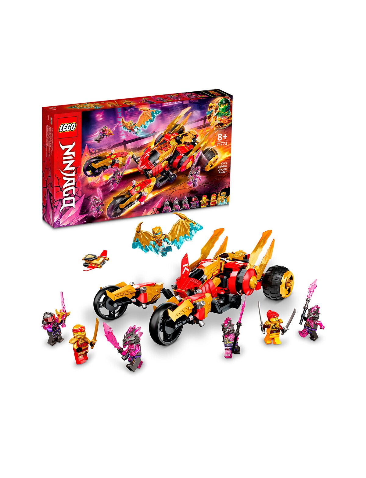 LEGO NINJAGO Kai's Golden Dragon Raider, 71773 - Lego & Construction