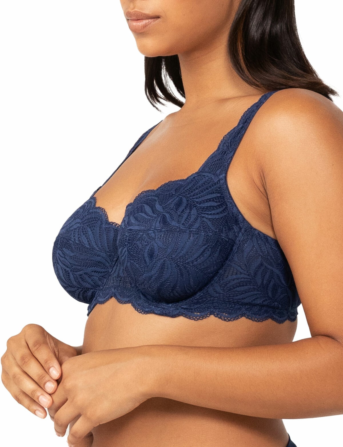 Triumph Essential Lace Underwire Bra, Navy - Bras