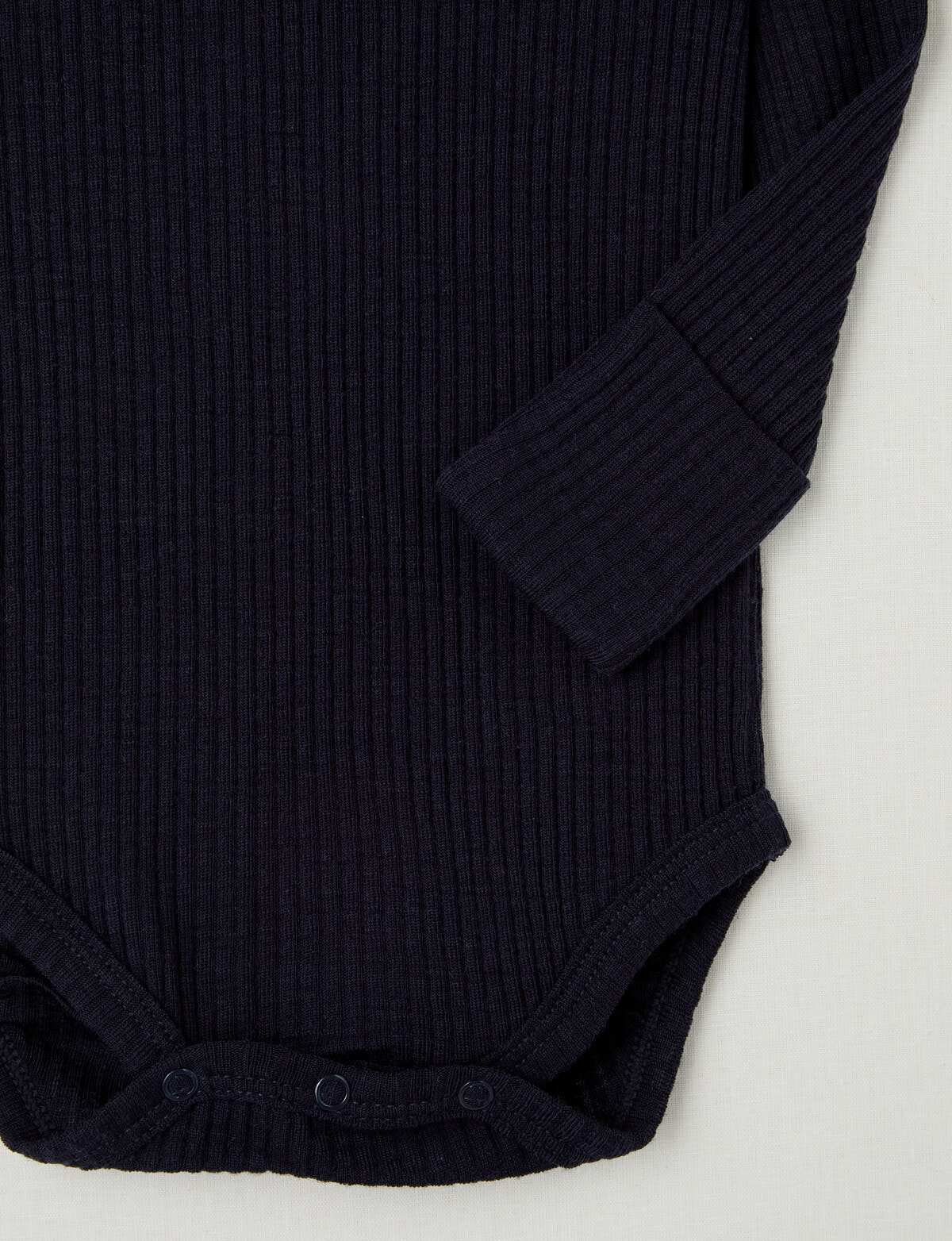 Milly & Milo Essentials Merino Long-Sleeve Bodysuit, Navy Blue - Merino & Thermals