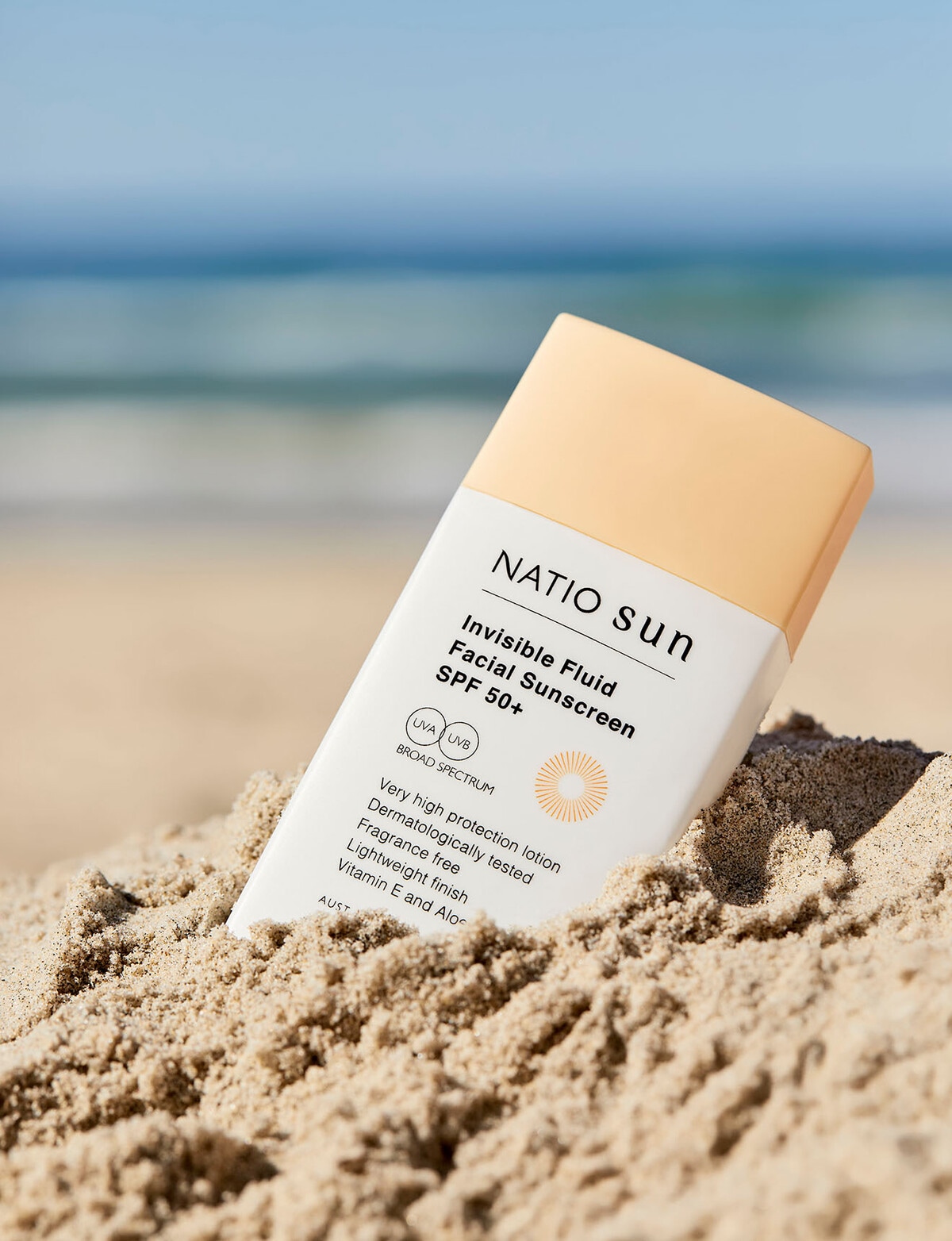 Natio Invisible Fluid Facial Sunscreen SPF 50+, 60ml - Suncare & Tanning