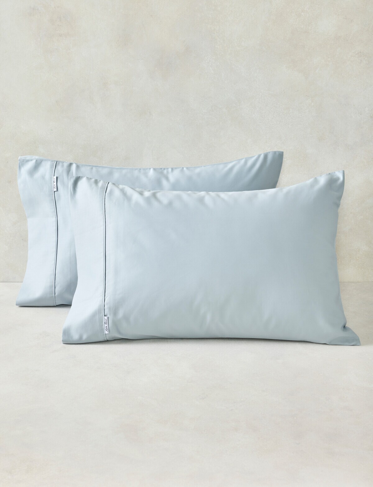 Kate Reed Lowell 500TC Sateen Standard Pillowcase Pair, Blue - Bed ...