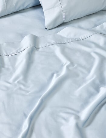 Kate Reed Lowell 500TC Sateen Flat Sheet, Blue - Bed Sheets & Pillowcases