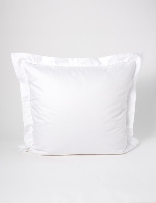 Kate Reed Sloane Euro Pillowcase, White - Bed Sheets & Pillowcases