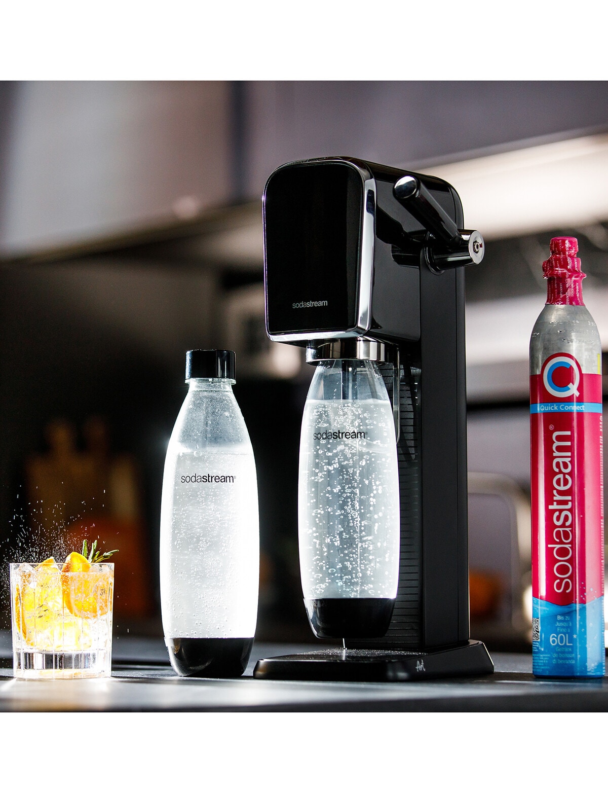 Sodastream 60 Litre Art Starter Pack, Black - Sodastream