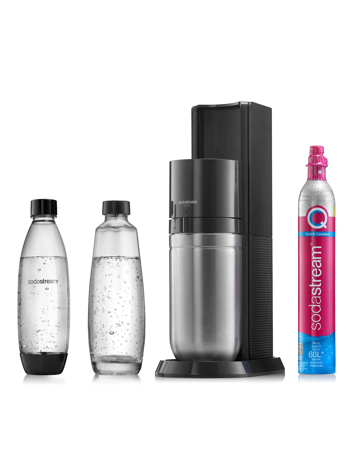 Sodastream 60 Litre Duo Starter Pack, Black - Sodastream