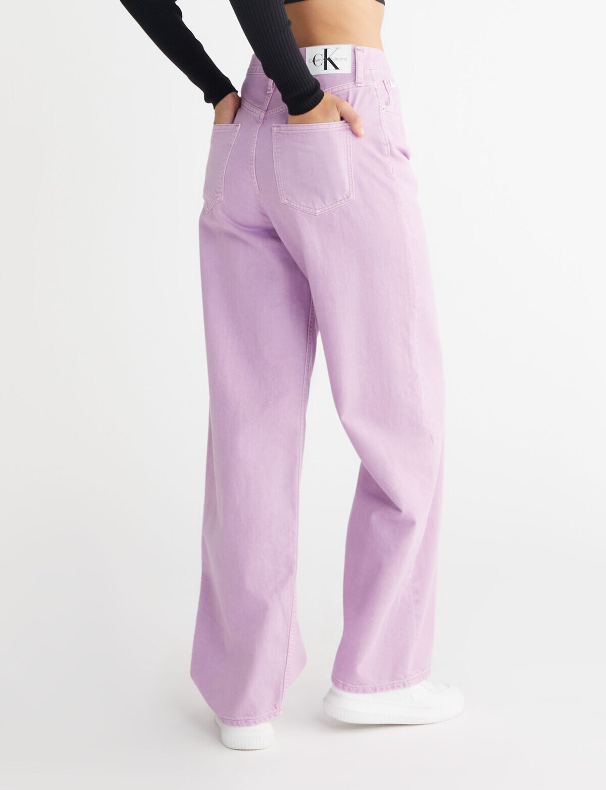 Calvin Klein High Rise Relaxed Jean, Iris Orchid - Jeans