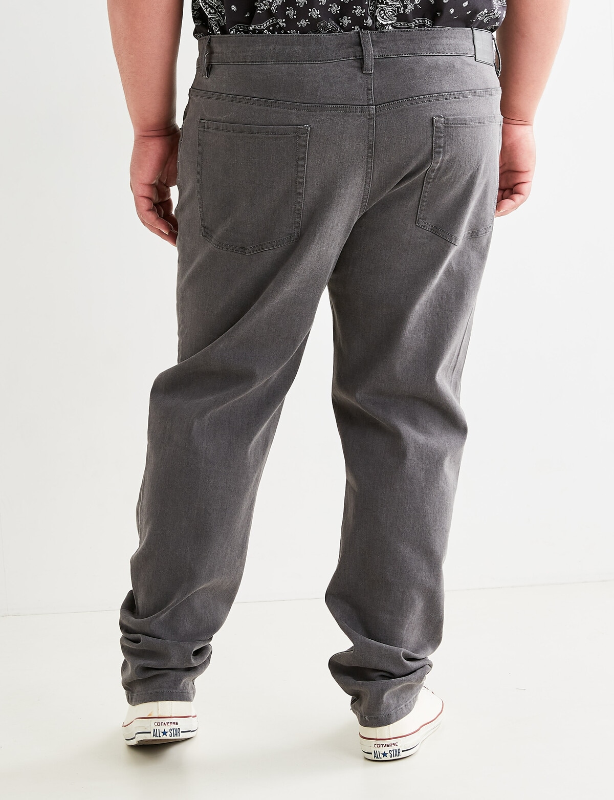 Chisel King Size Stretch Slim Jean, Grey - Pants & Jeans