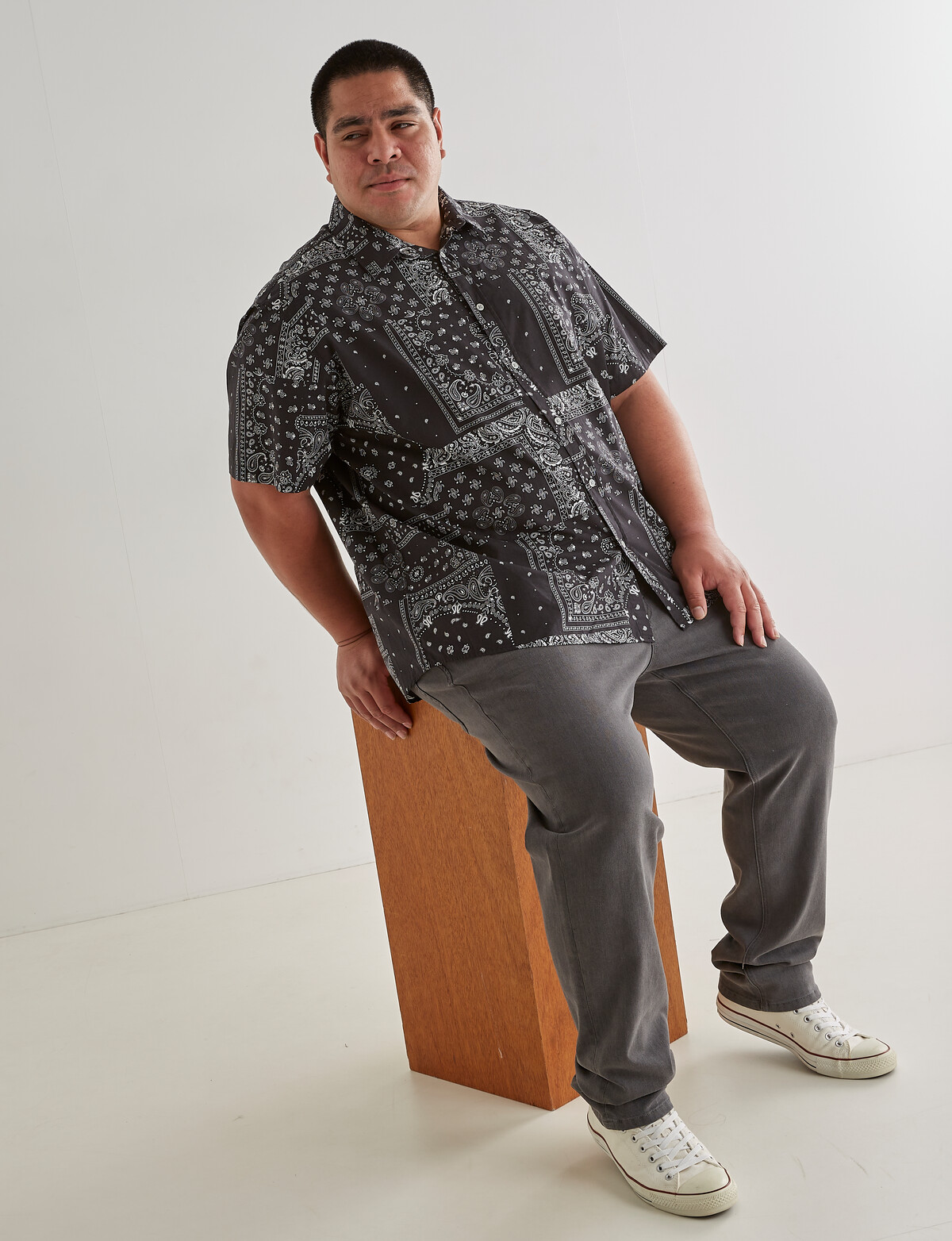 Chisel King Size Stretch Slim Jean, Grey - Pants & Jeans