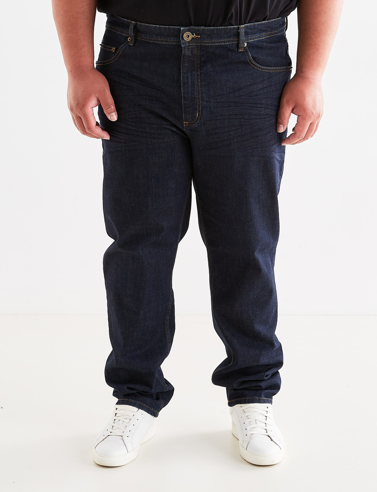 Chisel King Size Jean Stretch Straight Leg, Ink - Pants & Jeans