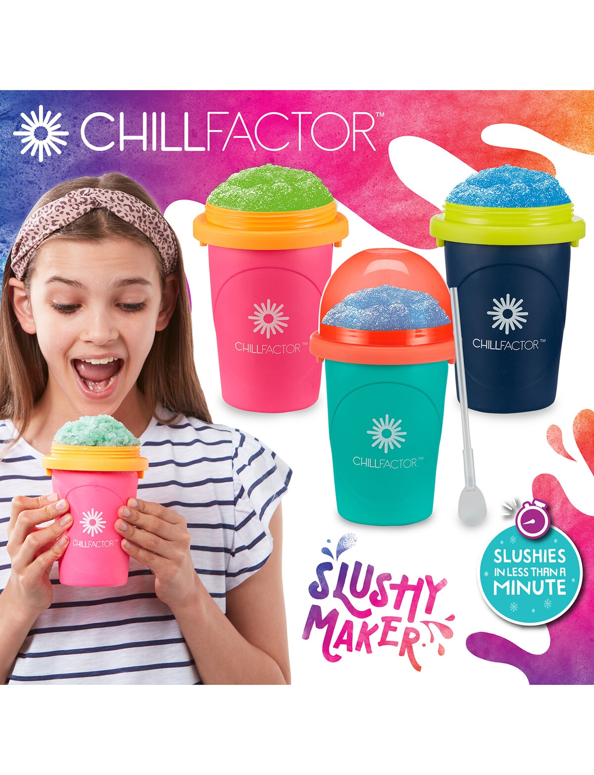 Chill Factor Neon Slushy Maker, Assorted - Other Toys