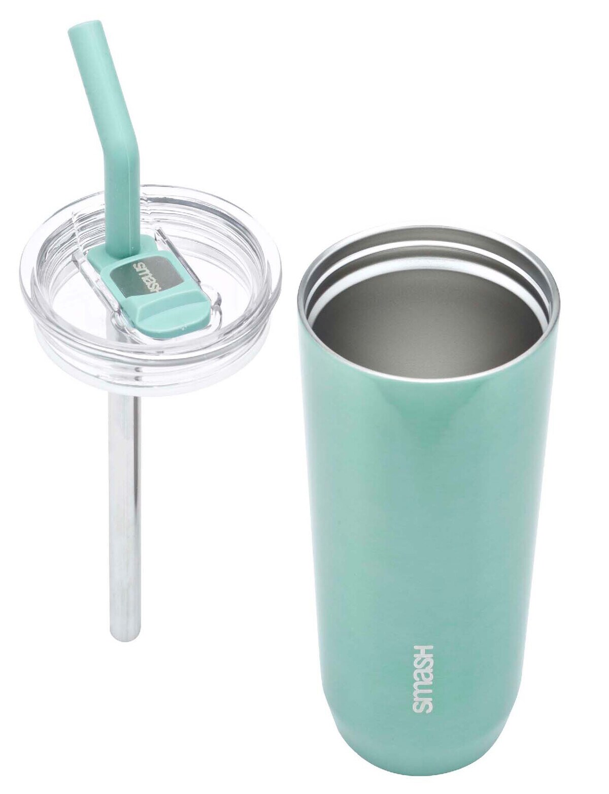 Smash Eco Tumbler with straw, 650ml, Green - Drink Bottles & Lunchboxes