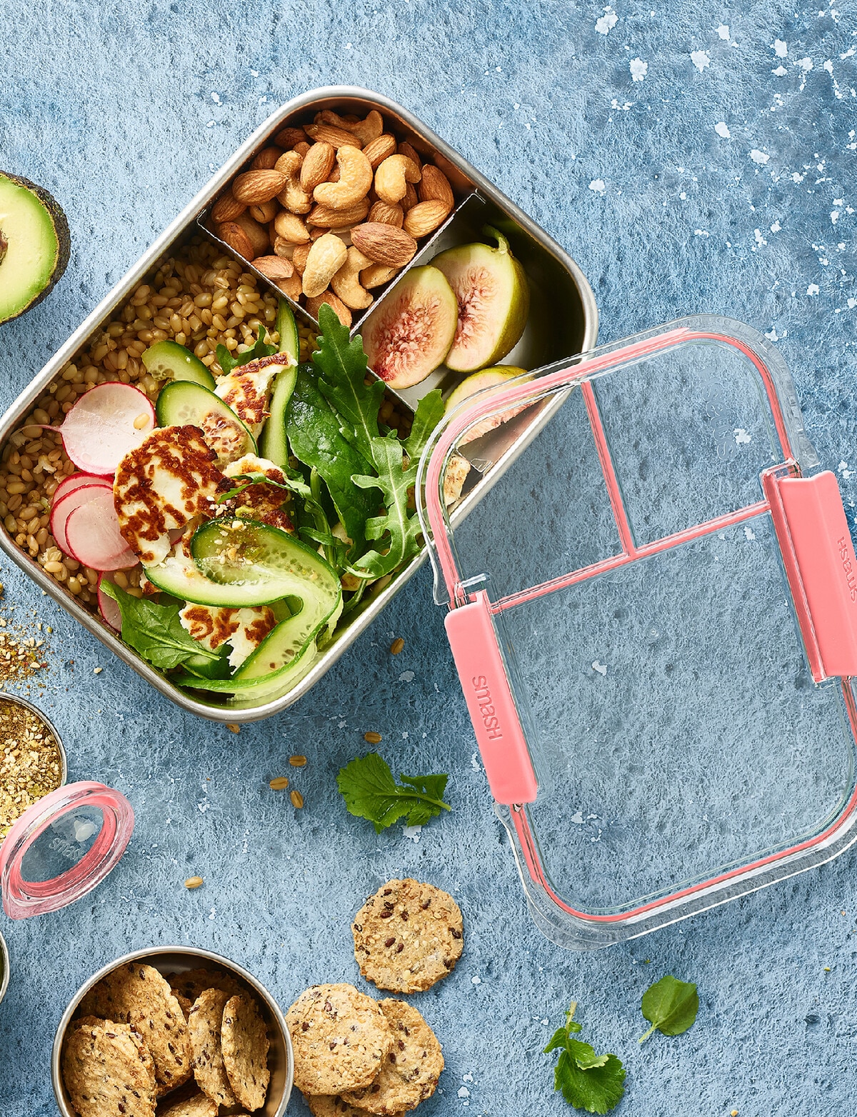 Smash Eco Bento Box, 1300ml, Pink - Drink Bottles & Lunchboxes