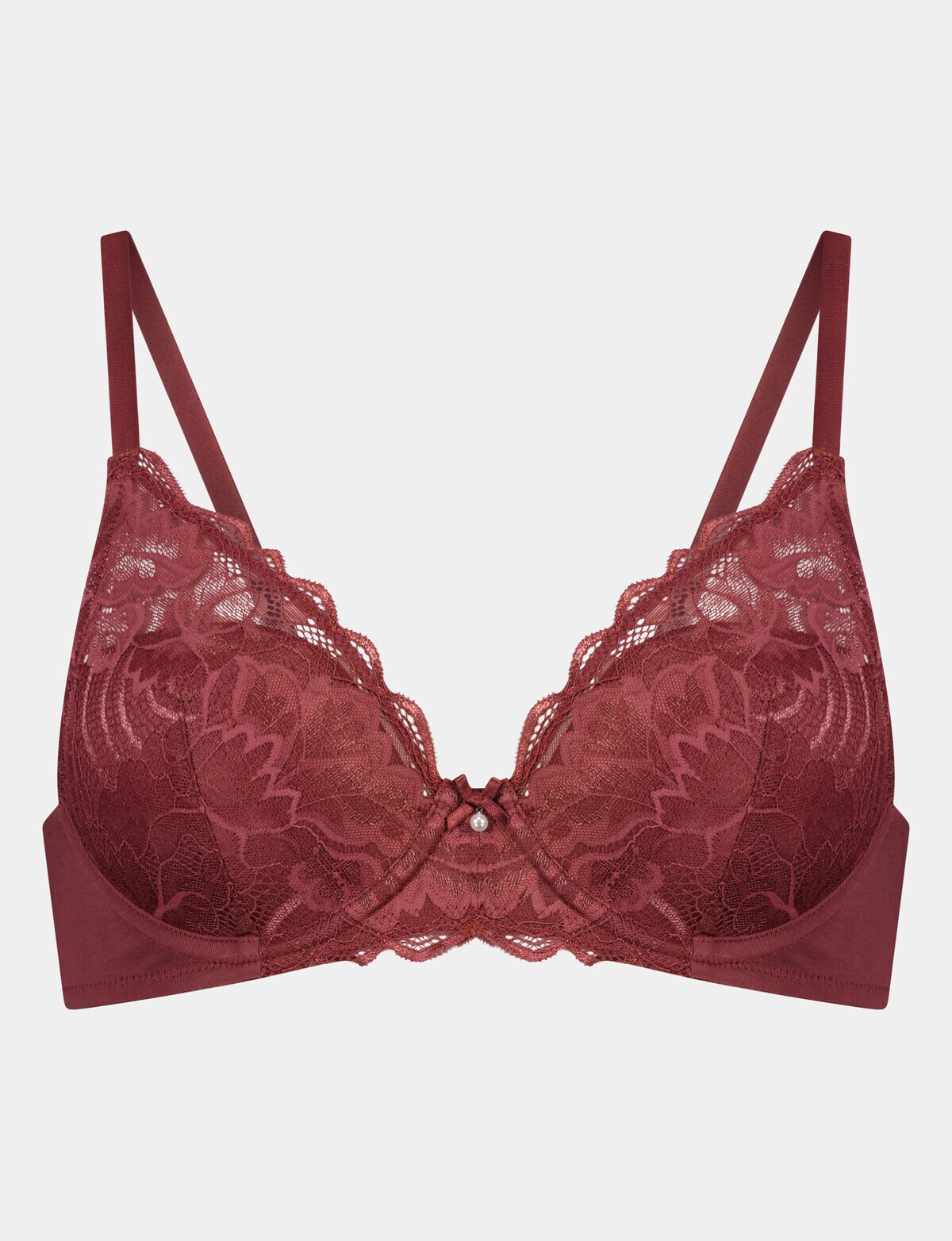 Bendon Embrace Contour Bra, Oxblood Red, A-DD - Bras