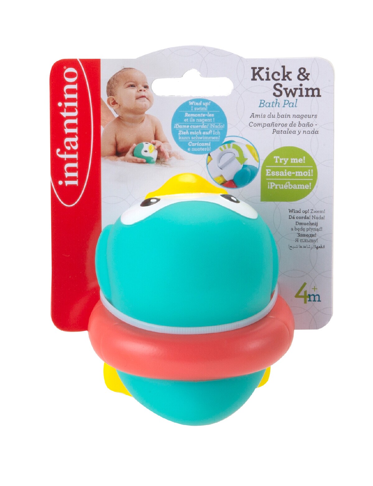 Infantino Kick & Swim Bath Pals, Penguin - Nursery Toys & Play