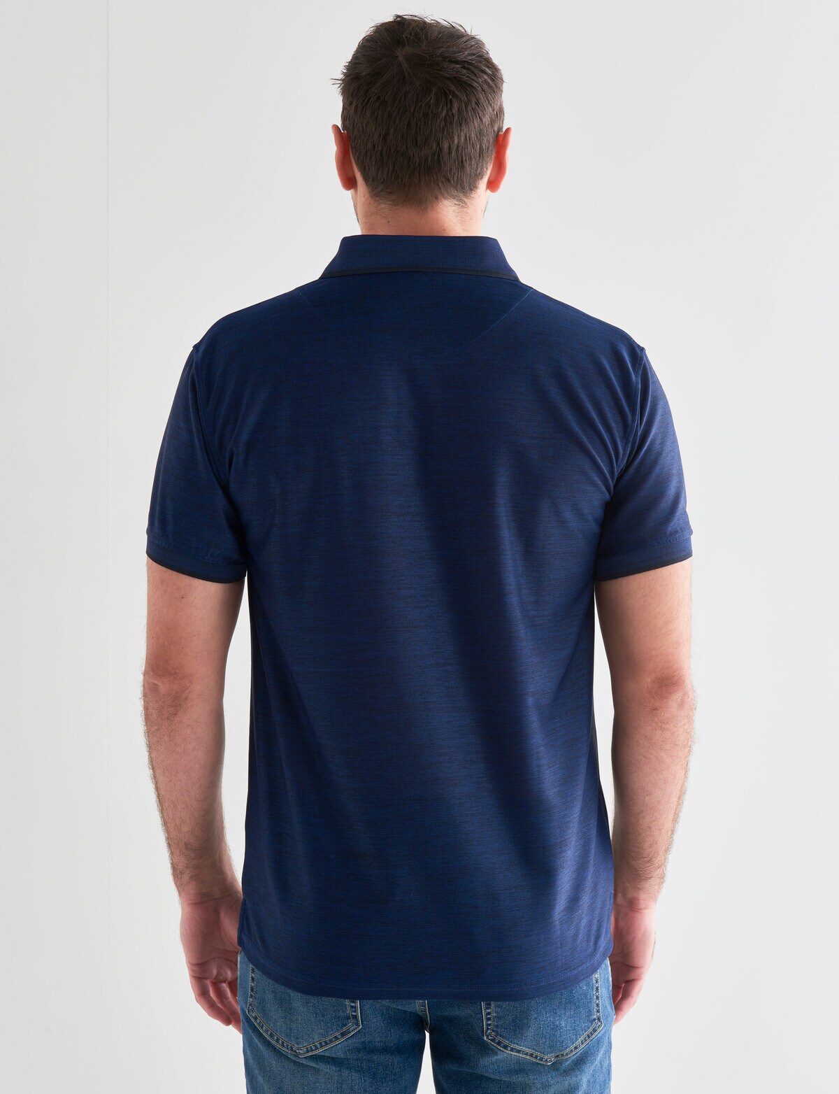 Chisel Textured Quick Dry Polo, Navy - T-shirts, Singlets & Polos