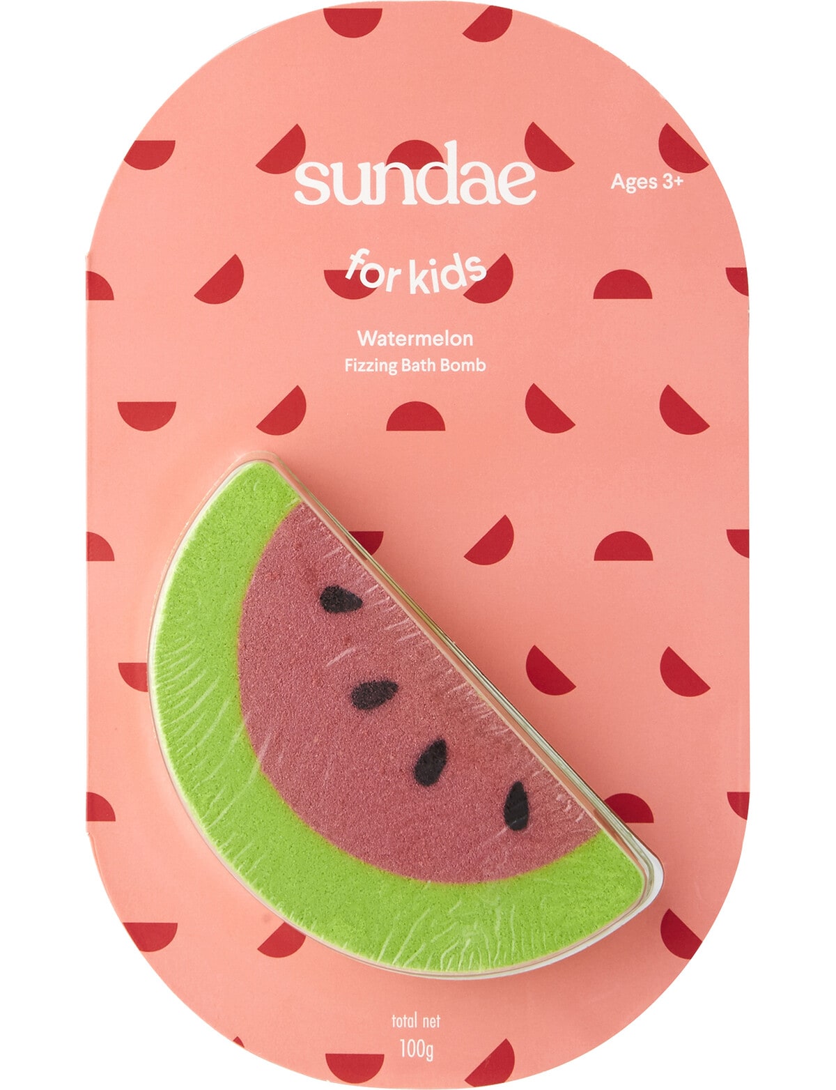 Sundae For Kids Watermelon Fizzing Bath Bomb, 150g - Bath Bombs