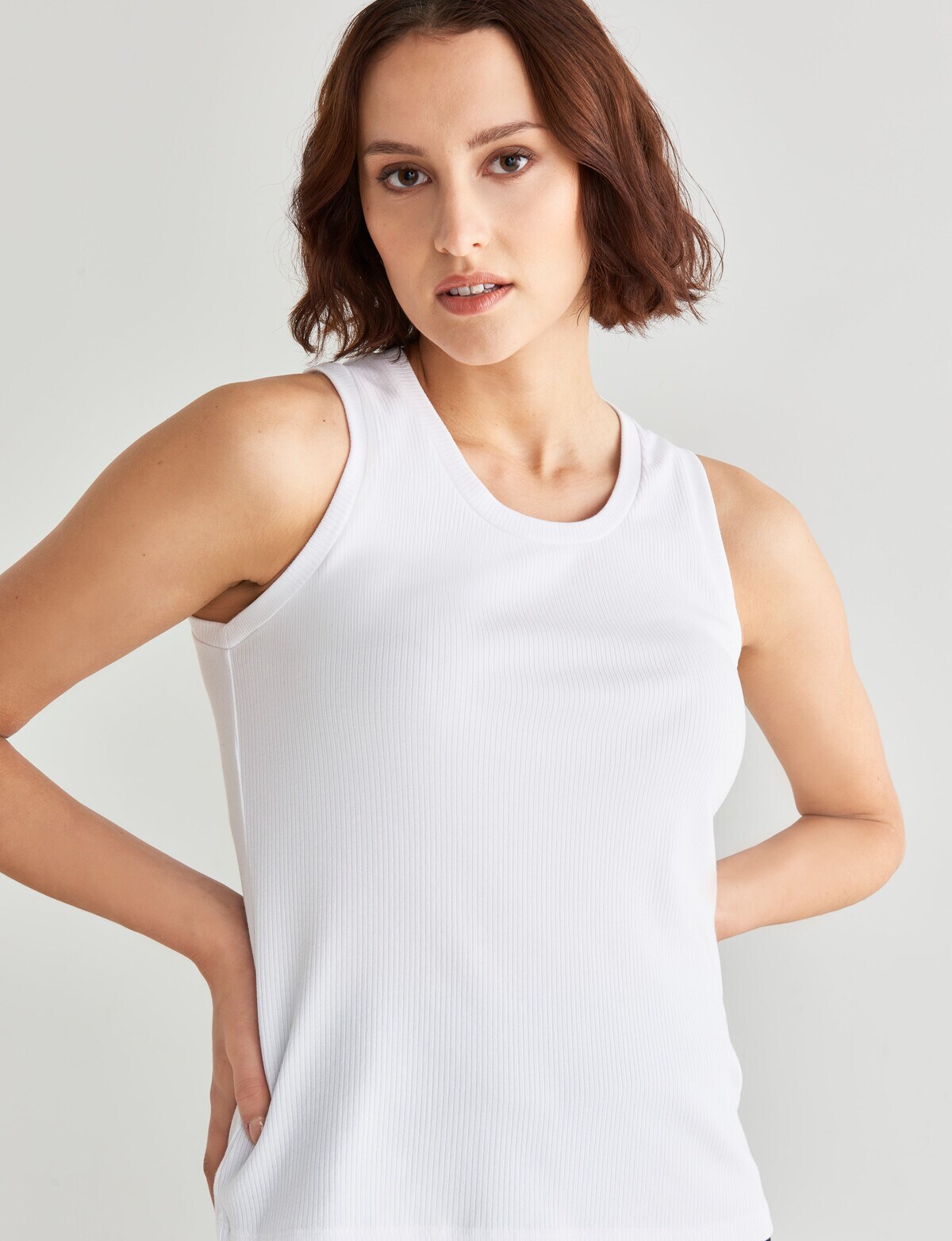 Bodycode Rib Tank, White - Tops