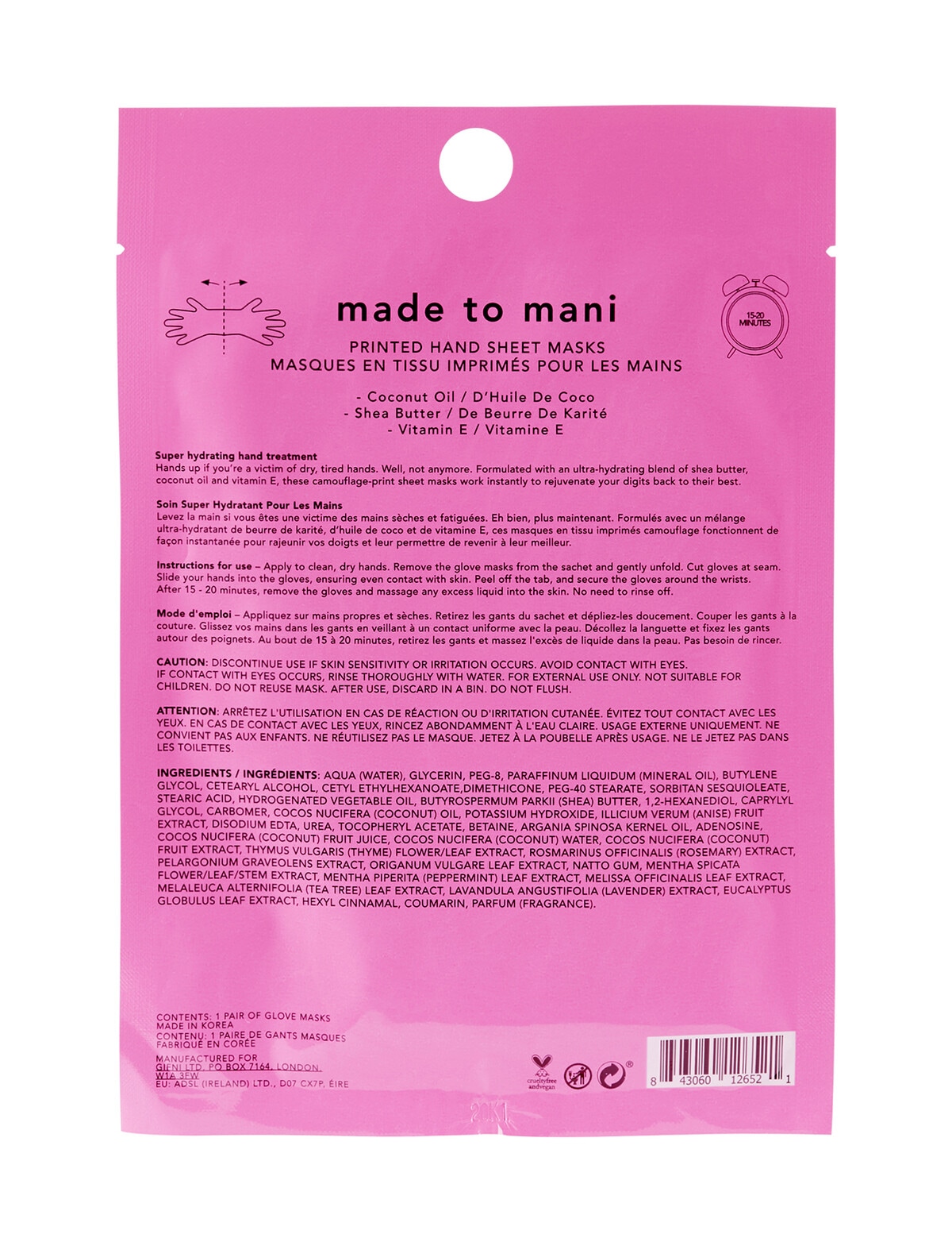 Holler and Glow Made To Mani Hand Mask - Treatments & Masks