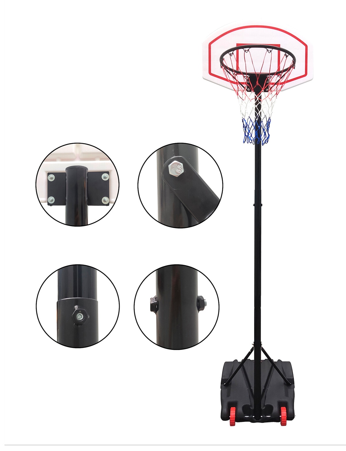 Outdoor Adjustable Basketball Hoop Stand - Scooters & Outdoor Toys