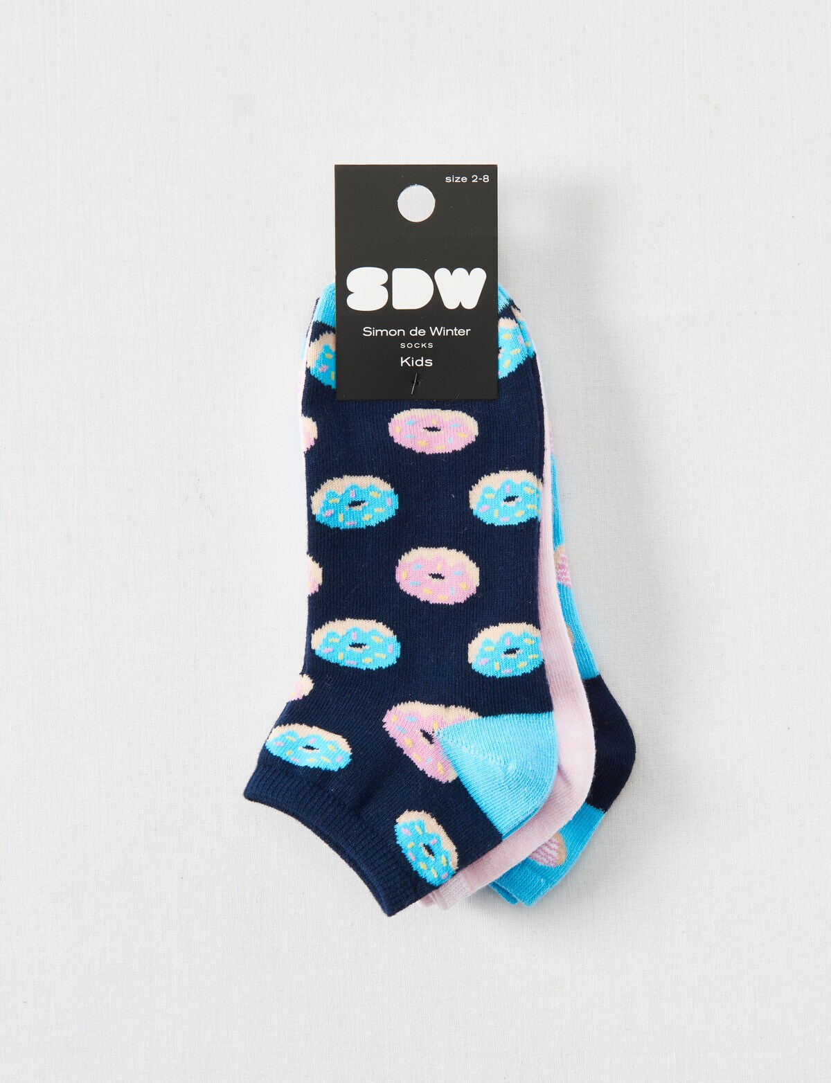 Simon De Winter Sweets Trainer Sock, 3-Pack, Navy, Pink & Blue ...