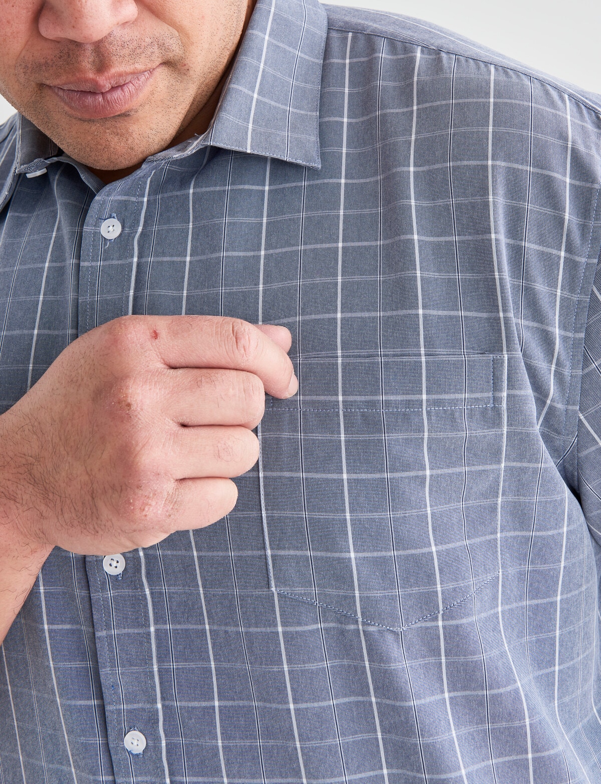 Chisel King Size Short Sleeve Soft Touch Shirt, Navy - Casual Shirts