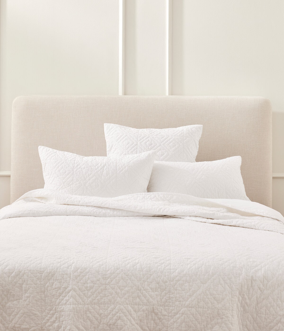 Kate Reed Gigi Coverlet, White - Duvet Covers & Co-ordinates