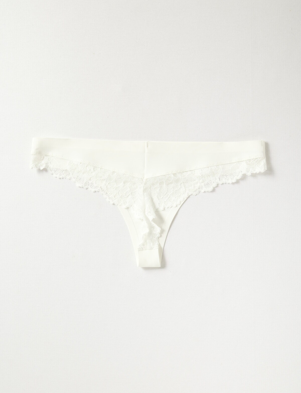 Lyric Juliet Laser Lace G-String Brief, White - Briefs