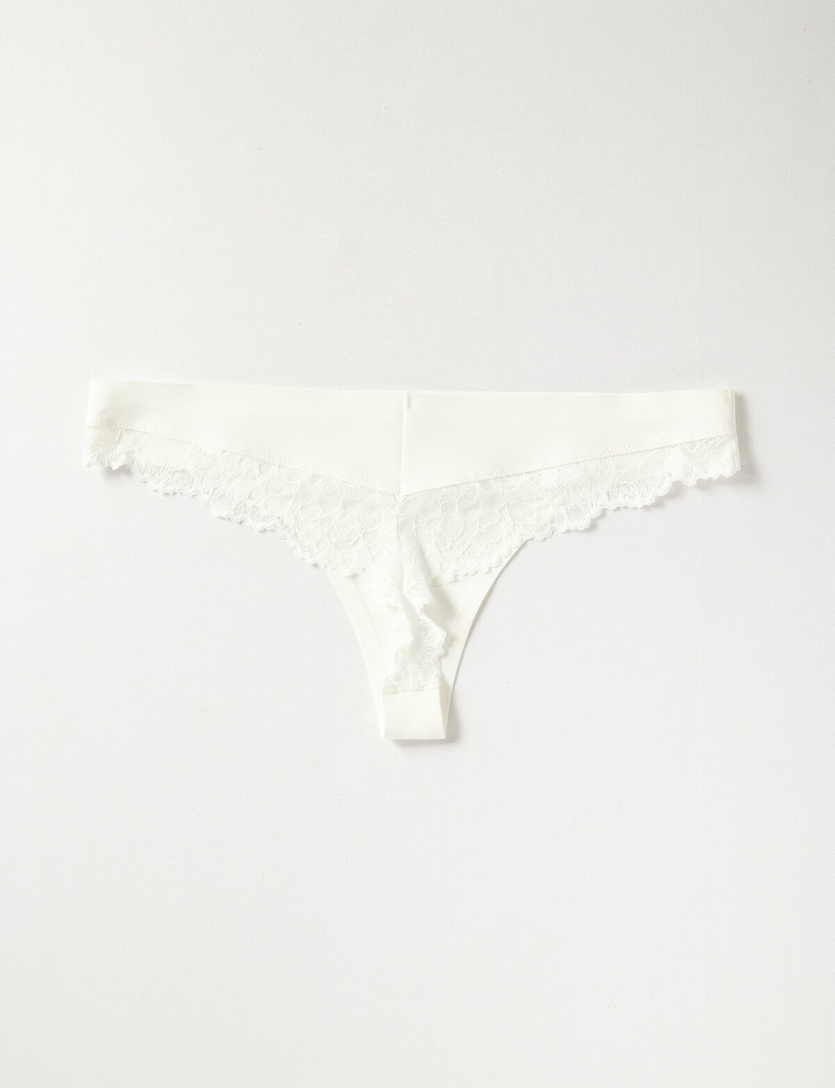 Lyric Juliet Laser Lace G-String Brief, White - Lingerie Red Dot
