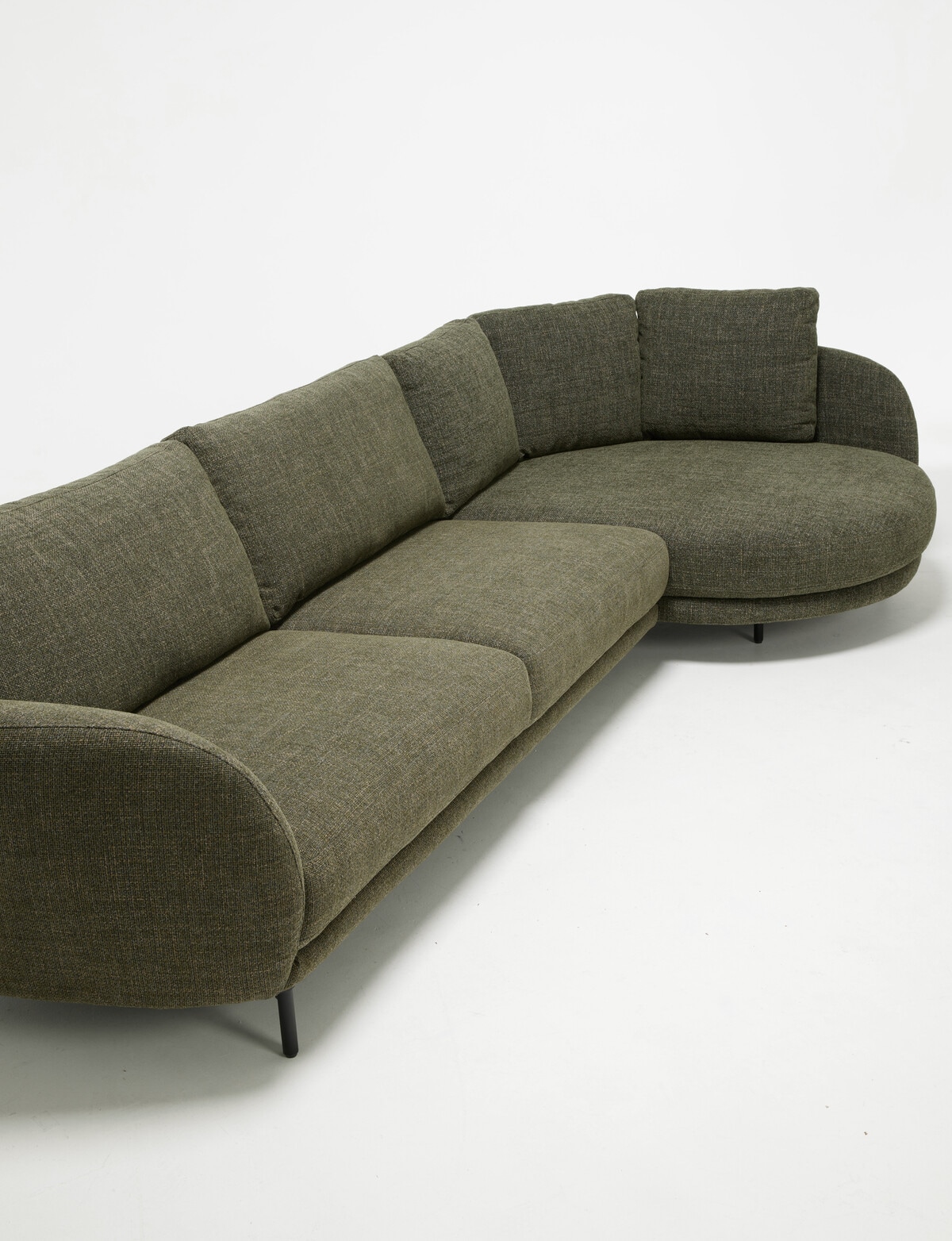 LUCA Furniture Milan Fabric 2 Seater Sofa with Right Hand Corner - Sofas
