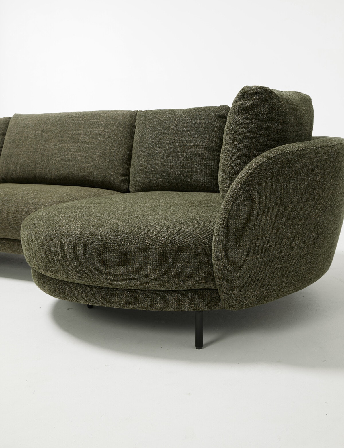 LUCA Furniture Milan Fabric 2 Seater Sofa with Right Hand Corner - Sofas