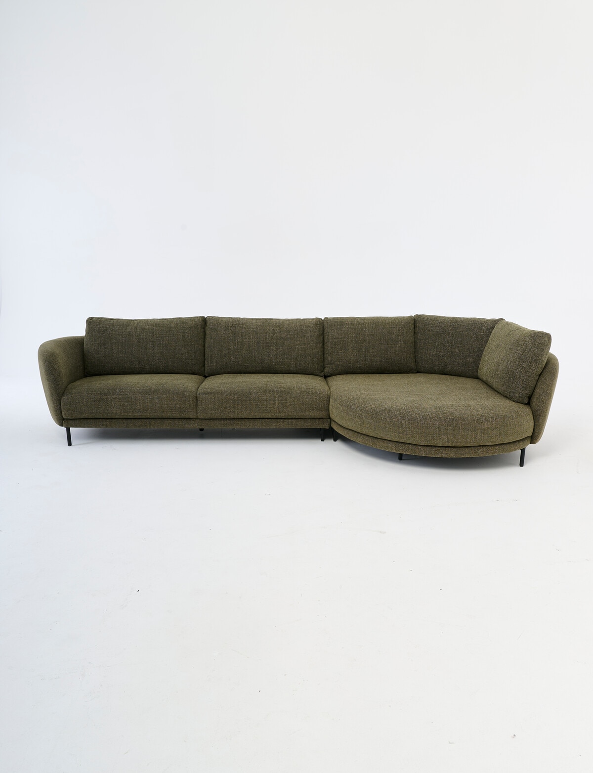 LUCA Furniture Milan Fabric 2.5 Seater Sofa with Right Hand Corner - Sofas