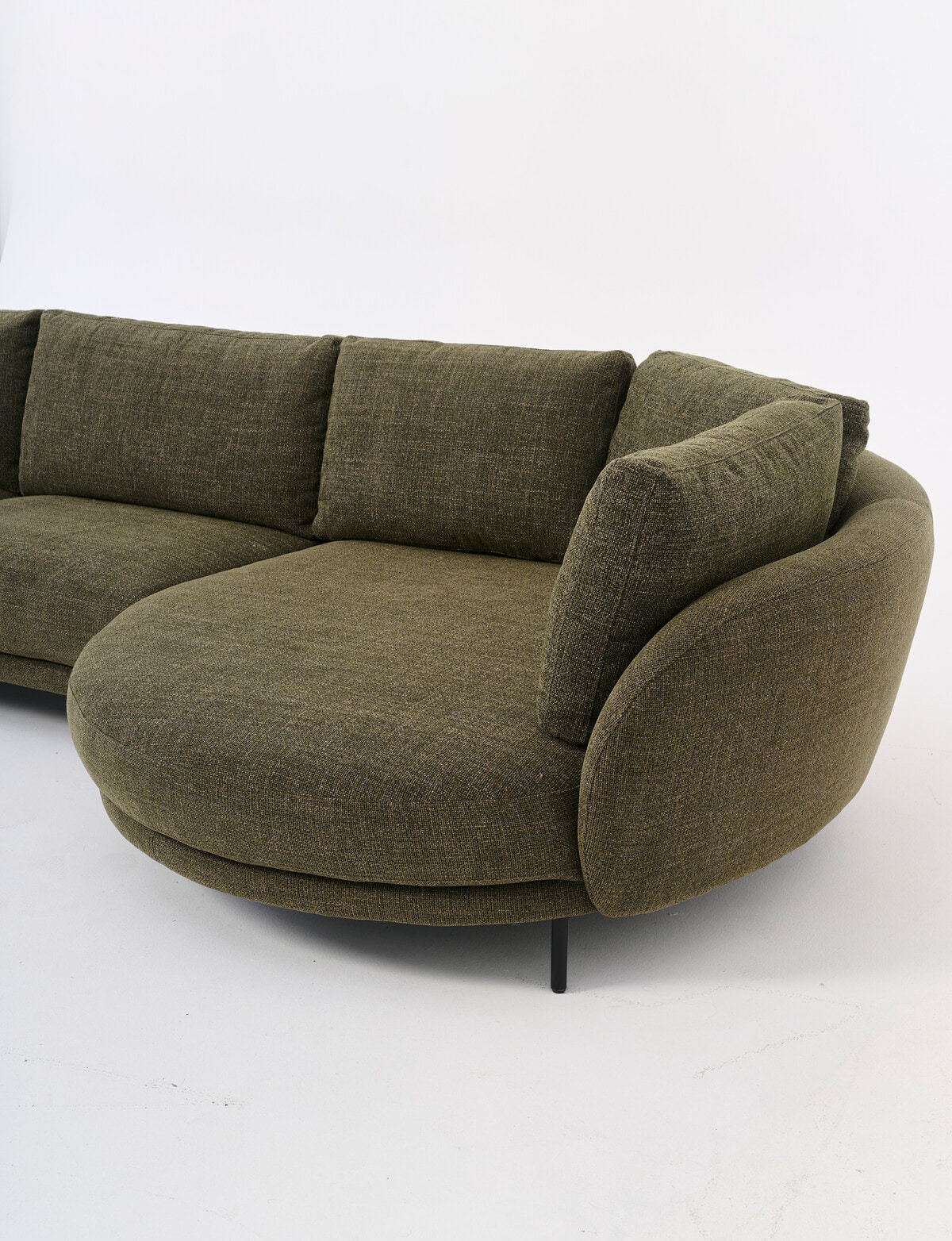 LUCA Furniture Milan Fabric 2.5 Seater Sofa with Right Hand Corner - Sofas