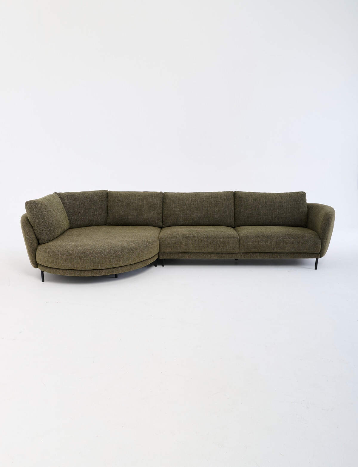 LUCA Furniture Milan Fabric 2.5 Seater Sofa with Left Hand Corner - Sofas