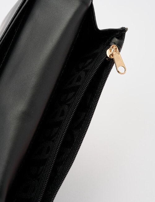 Boston + Bailey Medium Flap Wallet Coin Purse, Black & White - Wallets