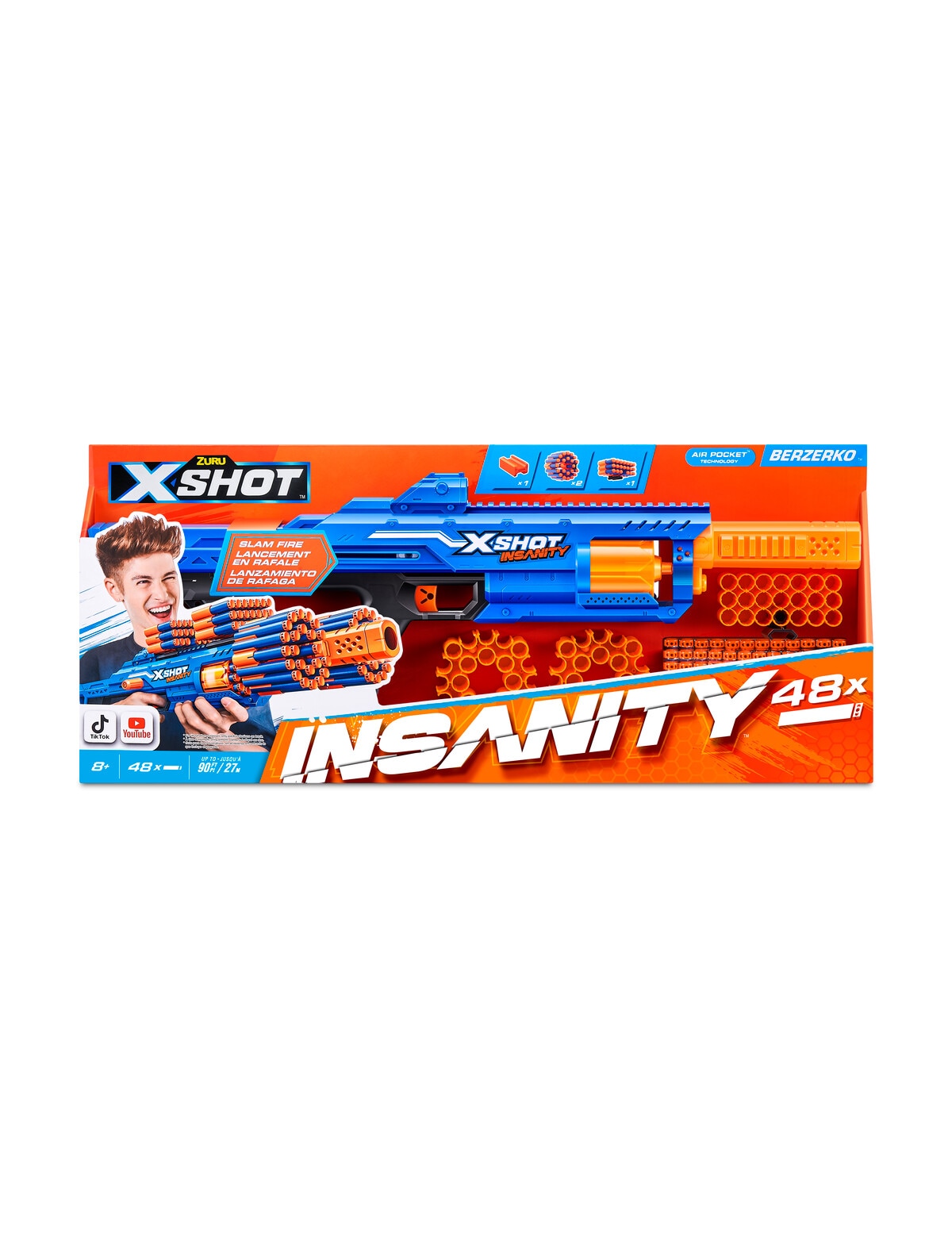 X-Shot Insanity Series 1 Berzerko, 8 Shot - Scooters & Outdoor Toys