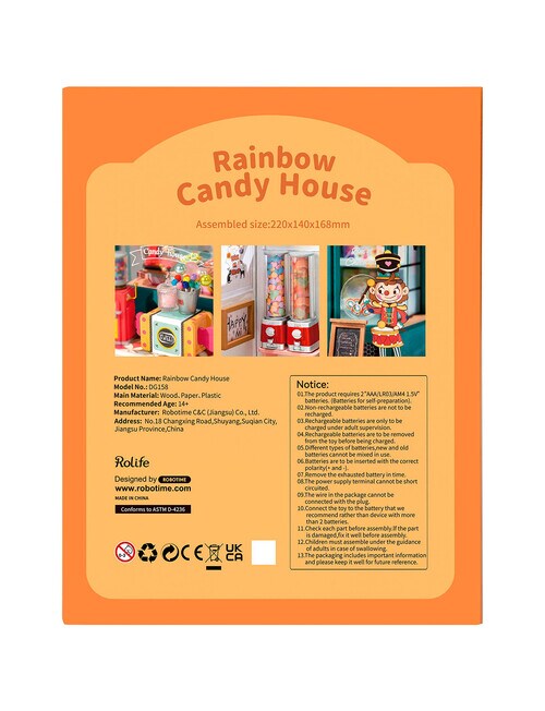 DIY Kits Miniature Kit, Rainbow Candy House - Arts & Crafts