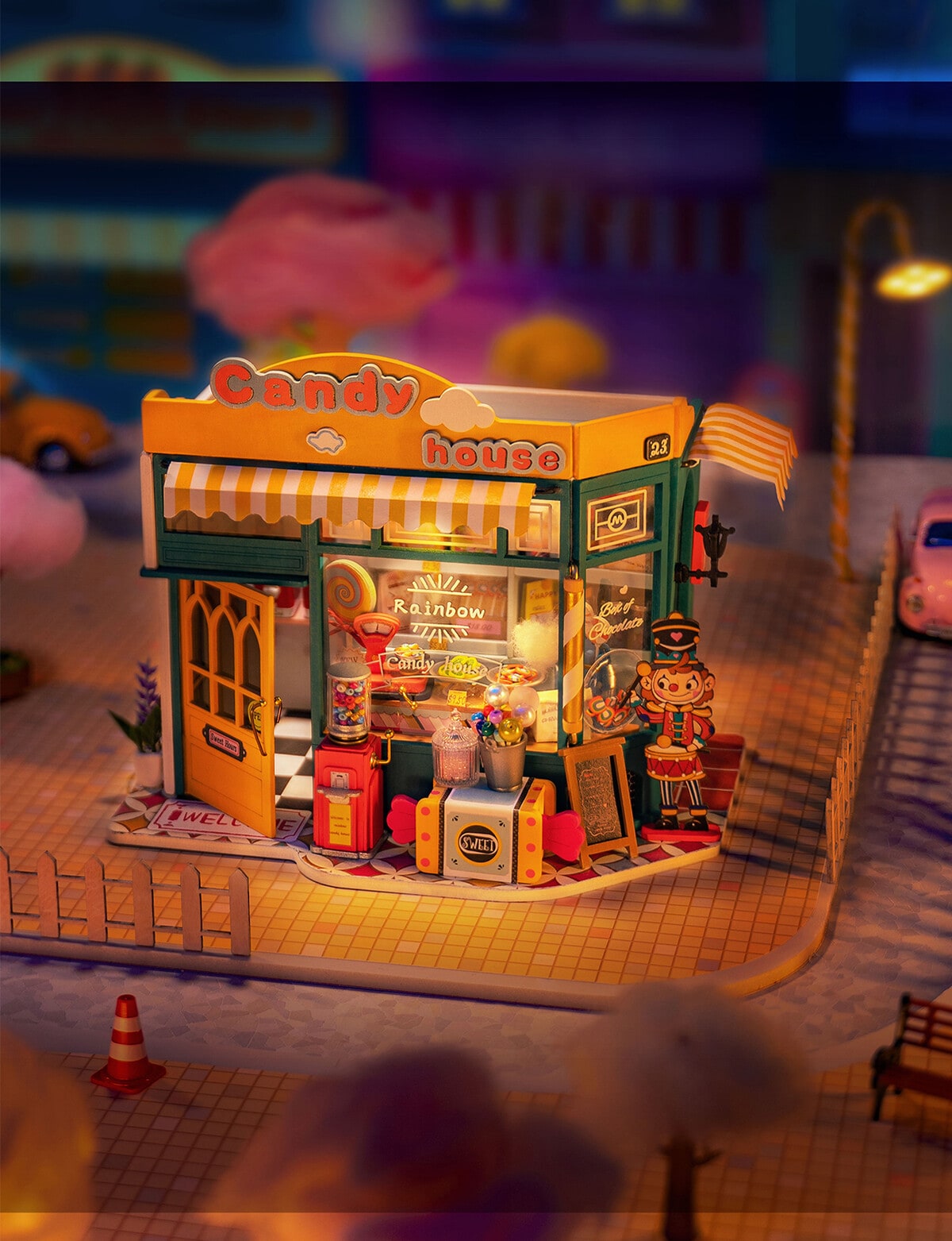 DIY Kits Miniature Kit, Rainbow Candy House - Arts & Crafts