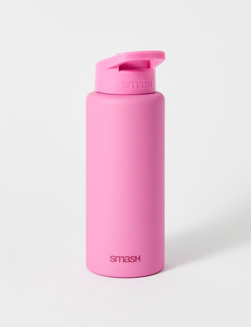 Smash Smash Sipper Stainless Steel Bottle, 1000ml, Pink - Food Storage