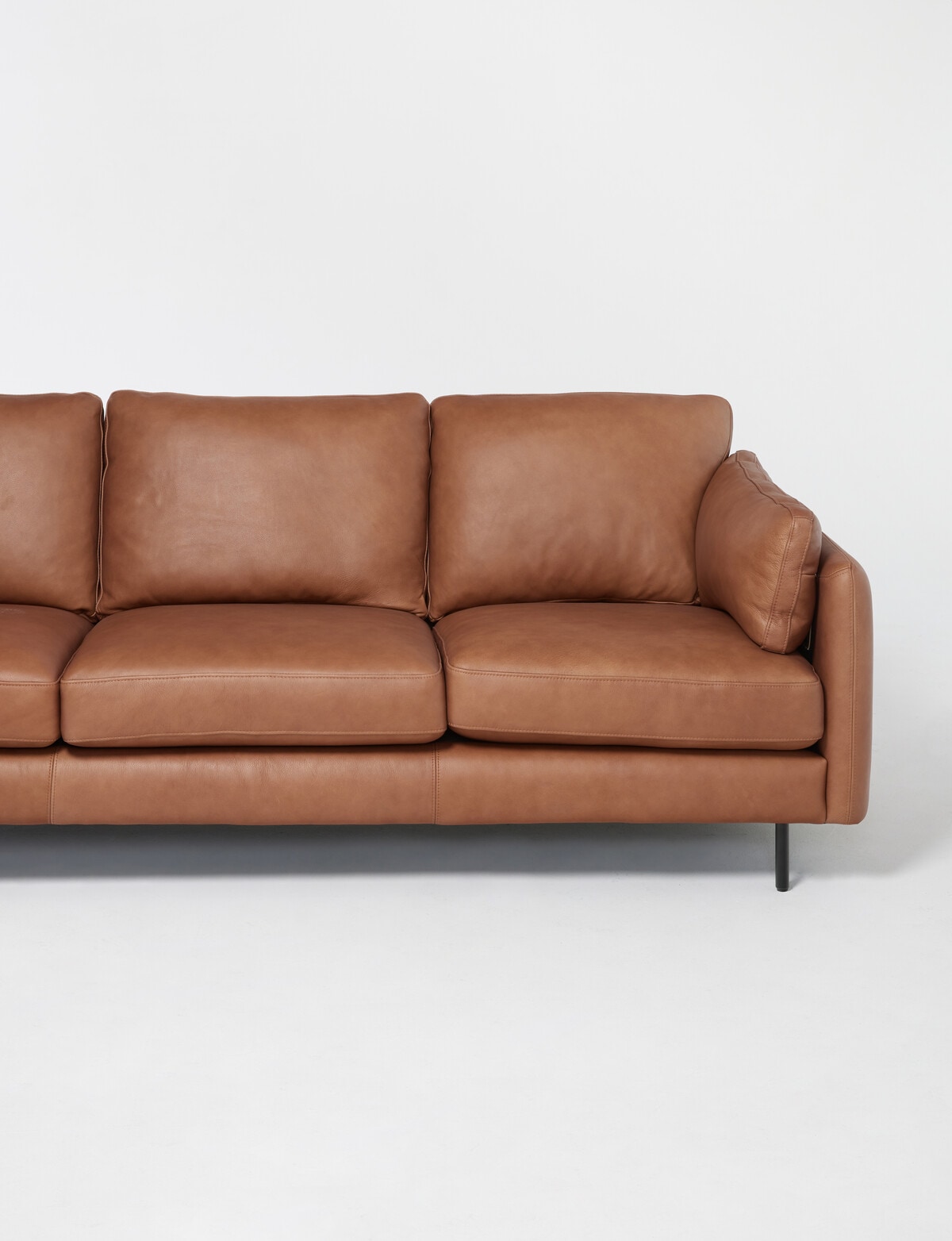LUCA Furniture Rio Leather 3 Seater Sofa - Sofas